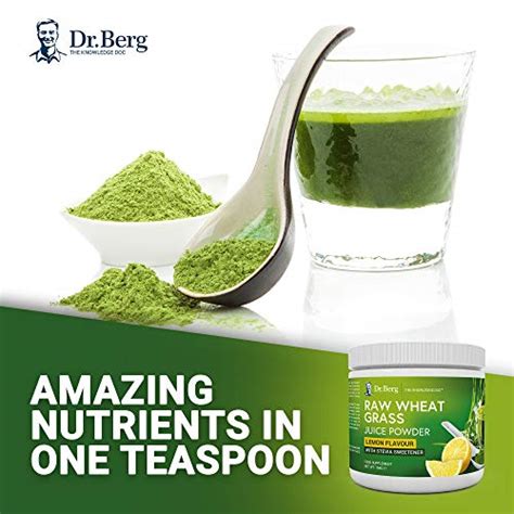 Dr Bergs Organic Raw Wheat Grass Juice Powder With Kamuttm Natural