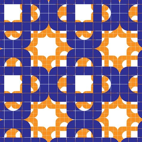 Premium Vector Retro Tiles Seamless Pattern Vector Background