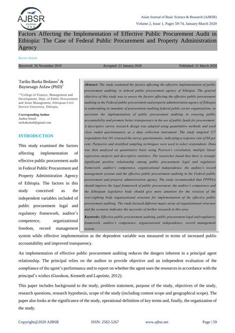 Pdf Factors Affecting The Implementation Of Effective Public · And Asset Management