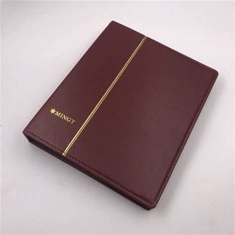 ALBUM PHOTO Maroon Empty Album Album De Timbres Poste Vide En Cuir 3
