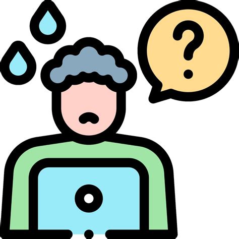 Man With Question Mark On His Head Vector Art At Vecteezy