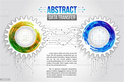 Abstract Grey Technology Circuit Background Of Data Transfer Stock