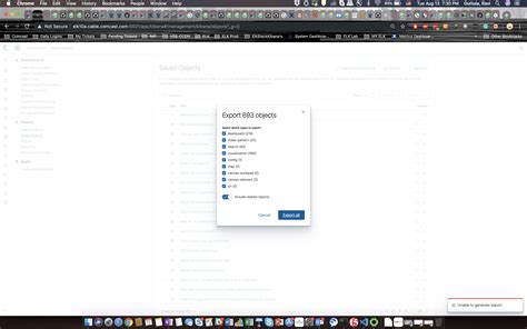 Unable To Generate Export Kibana 730 · Issue 43233 · Elastic