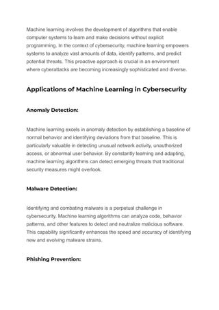 Harnessing The Power Of Machine Learning In Cybersecurity Pdf
