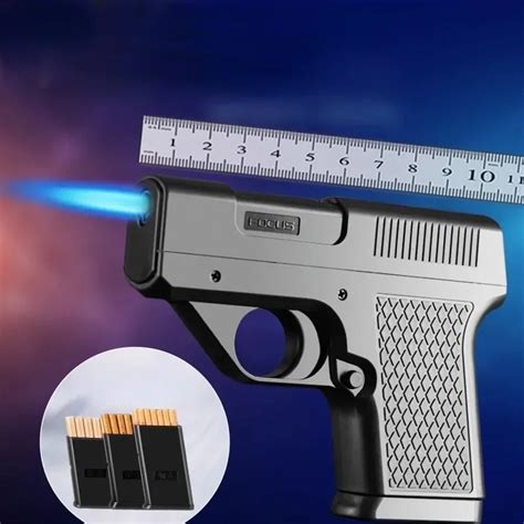 Зажигалка в виде пистолета с 3 прикуривателями Aliexpress