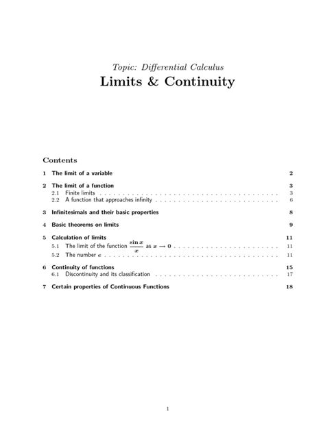 limits and continuity pdf continuous function infinity
