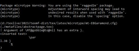 Texlive Argument Of Mtgobbletonil Has An Extra Tex Latex