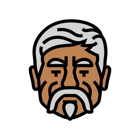 Adult Old Man Avatar Color Icon Illustration 44776095 Vector Art At