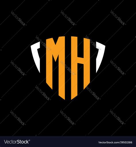 Mh Logo Monogram Design Template Royalty Free Vector Image