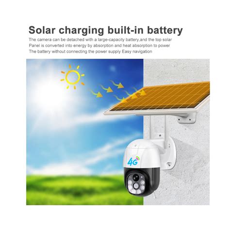 Камера за наблюдение Jrh Със Sim Соларен панел Ptz Wifi Lan Micro Sd Въртене Аларма за