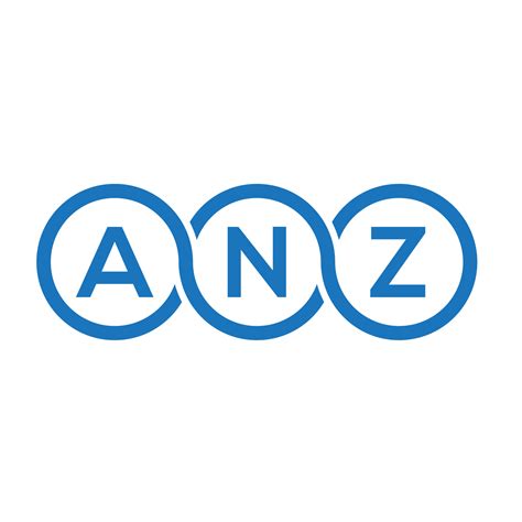 Anz Letter Logo Design On White Background Anz Creative Initials