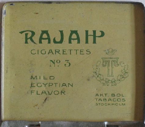 Rajah No 3 Med Guldmunstycke Svensk Tobakshistoria