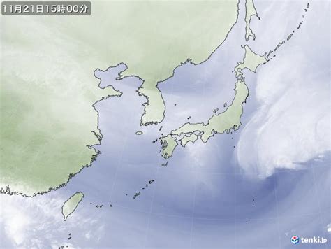 過去の気象衛星日本付近2022年11月21日 日本気象協会 Tenkijp