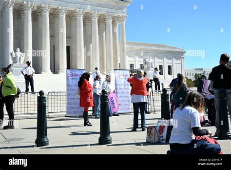 Protest Groups In Front Of Supreme Court Building In Washington Dc