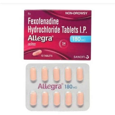 Allegra Mg Tablet Packaging Type Stripe Packaging Size Tablets At Stripe In Umred