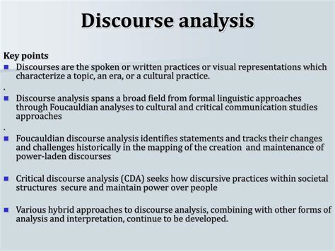 Ppt Discourse Analysis Foucauldian And Critical Approaches Powerpoint Presentation Id 1157598