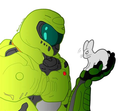 Doomguy And His Bunny Ye R Doom