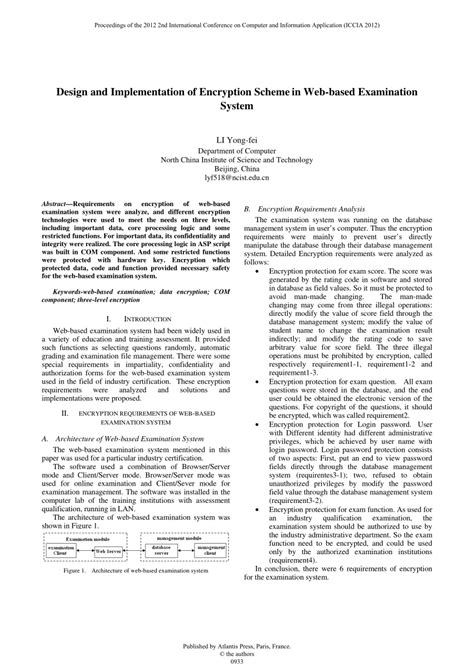 pdf design and implementation of encryption scheme in web based