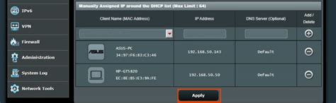 assign a static ip address to a printer or any network device