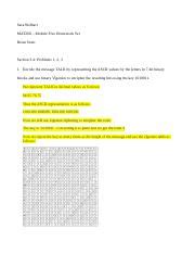 MAT260 Module 5 Homework Docx Sara Wolhart MAT260 Module Five Homework Set Brian Stout Section