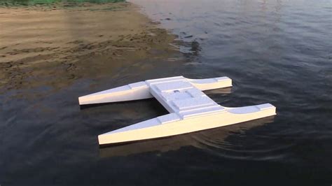 Rc Catamaran First Test Run Youtube