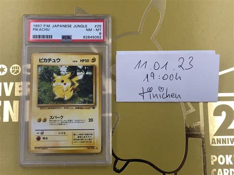 Mavin 1997 Pokemon Pikachu Psa 8 Jungle Japanese Red Cheeks No 025
