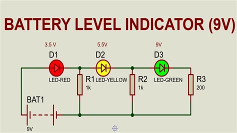 🔋 Battery Level Indicator Circuit 9v 🛠️ Diy Electronics Project Youtube