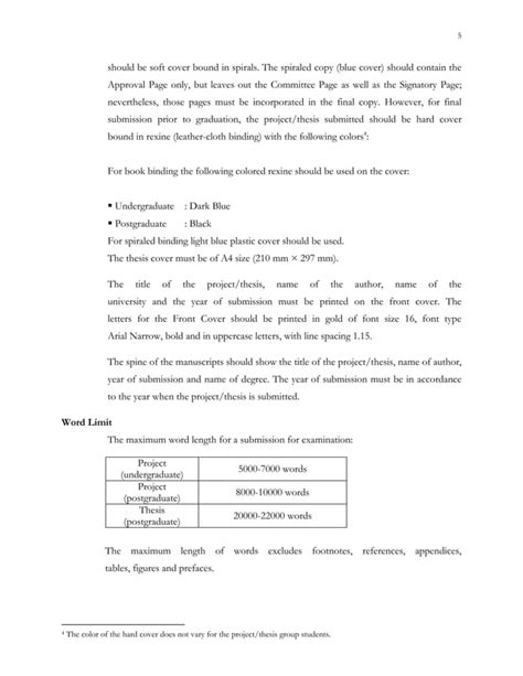 Project Thesis Guidelines Pdf Postgraduate Education College