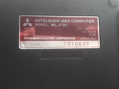 Mitsubishi Msx Computer Ml F80 De Segunda Mano Por 190 Eur En A Coruña