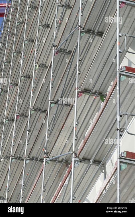 Shell Of A Commercial Building Scaffolding Construction Site Bremen