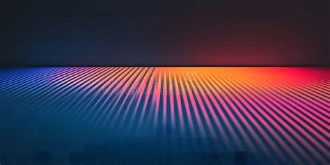Abstract Colorful Striped Pattern With Gradient Lighting In A Dark Room Background Design Stock