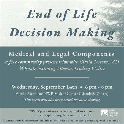 End Of Life Decision Making Square Social Post South Peninsula Hospital