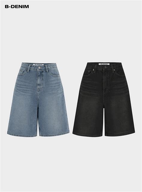 2천장판매 B Denim Washing Half Pants 023 에이블리
