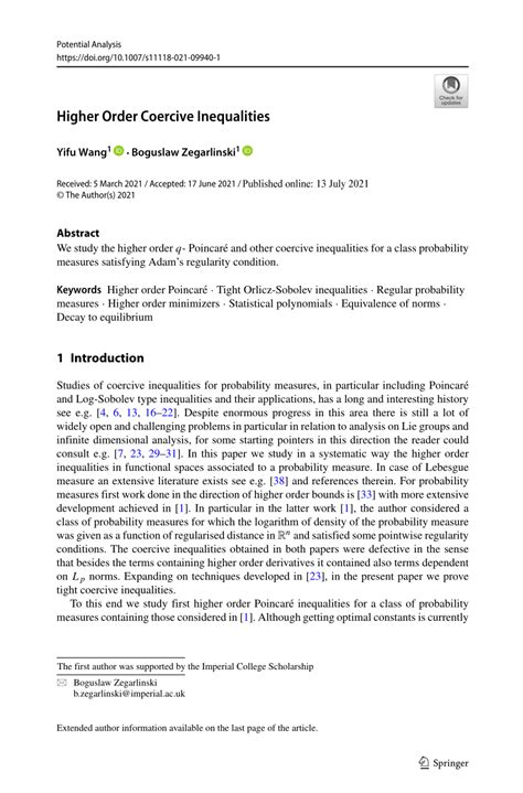 Pdf Higher Order Coercive Inequalities