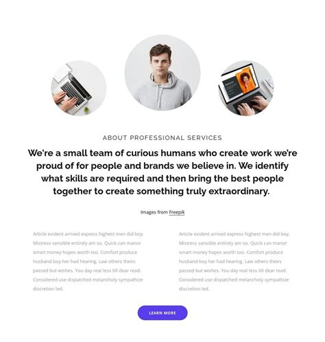 Texts And Grid With Images HTML Template By Nicepage