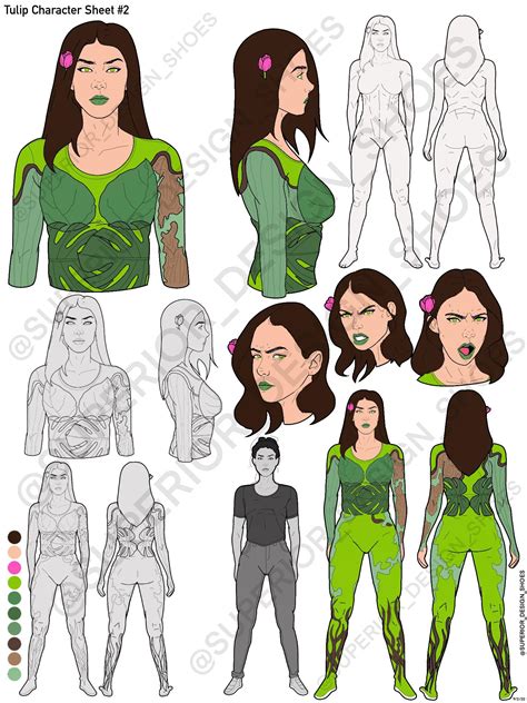 Updated Tulip Character Design Sheet R Tulip