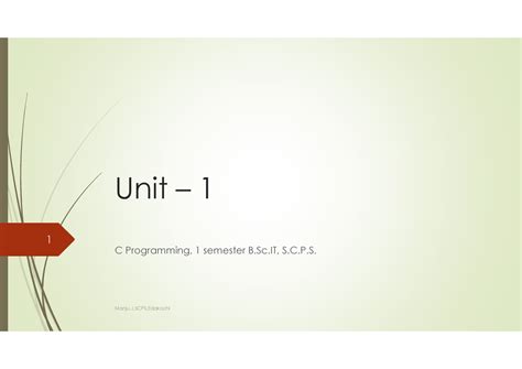 Languages Translators Linker Unit 1 C Programming 1 Semester B Sc