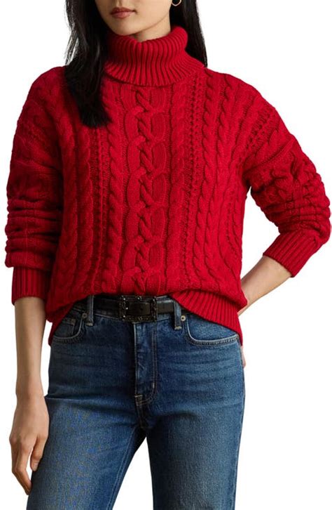 Womens Turtleneck Cable Knit And Fair Isle Sweaters Nordstrom
