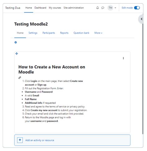 How To Create A Sign Up Feature In Moodle For Participant Registration Tonjoo