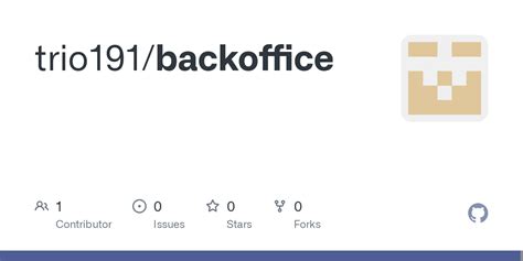 Github Trio191backoffice