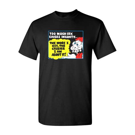 เสื้อยืดสไตล์ย้อนยุคความแปลกใหม่ Groovy Design 70s Sex Causes Insanity
