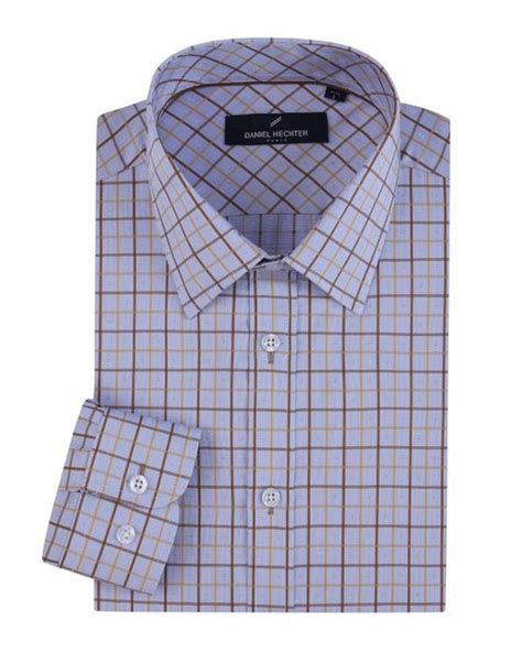 Daniel Hechter Check Dress Shirt In Purple For Men Lyst