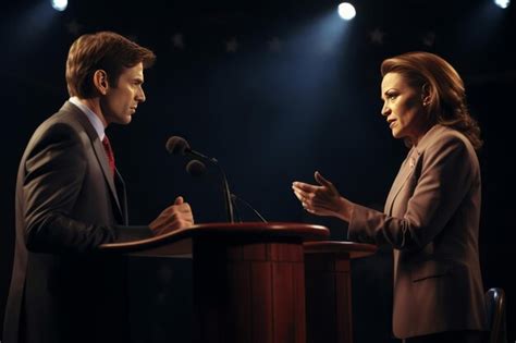 Premium Photo Campaign Clash Candidates In Intense Debate