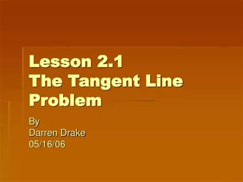 PPT Lesson The Tangent Line Problem PowerPoint Presentation Free Download ID