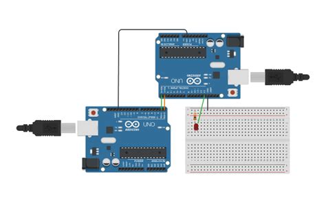 Circuit Design Comunicacion Serie Entre Arduinos Tinkercad