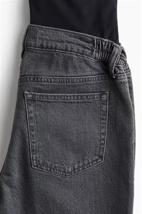Mama Straight Ankle Jeans Dark Denim Gray Ladies Handm Us