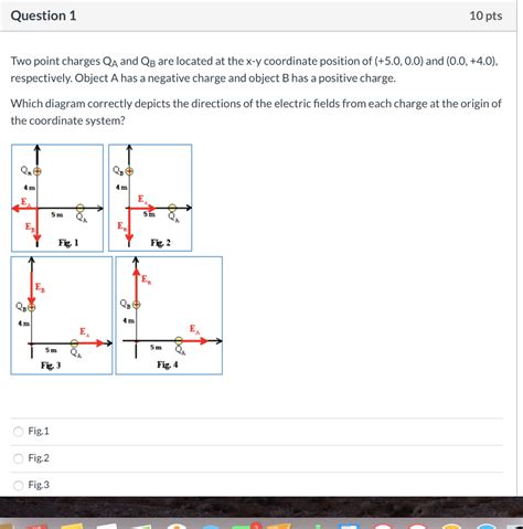 solved question 1 10 pts two point charges qa and qb are