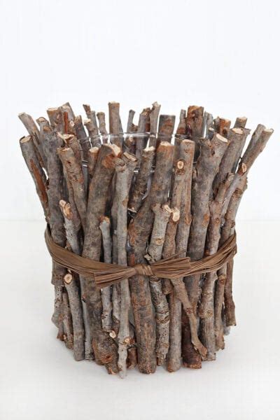 Diy Rustic Stick Vase Thistle Key Lane