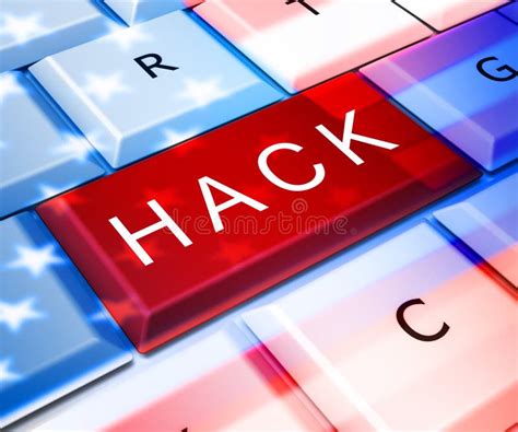 Hack Computer Key Shows Hacking 3d Illustration Stock Illustration Illustration Of Hack 2020