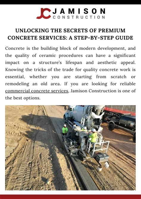 PPT UNLOCKING THE SECRETS OF PREMIUM CONCRETE SERVICES A STEP BY STEP